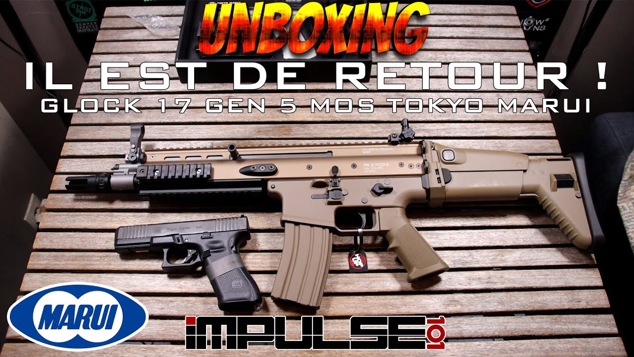 UNBOXING AIRSOFT - IL EST DE RETOUR ! 😍 (GLOCK 17 GEN 5 MOS TOKYO MARUI) (Impulse101) [FR] - YouTube