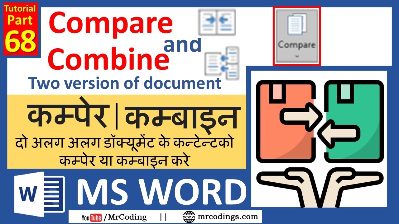 MS-Word-68-Find Difference in the MS Word document | Compare | Combine ...