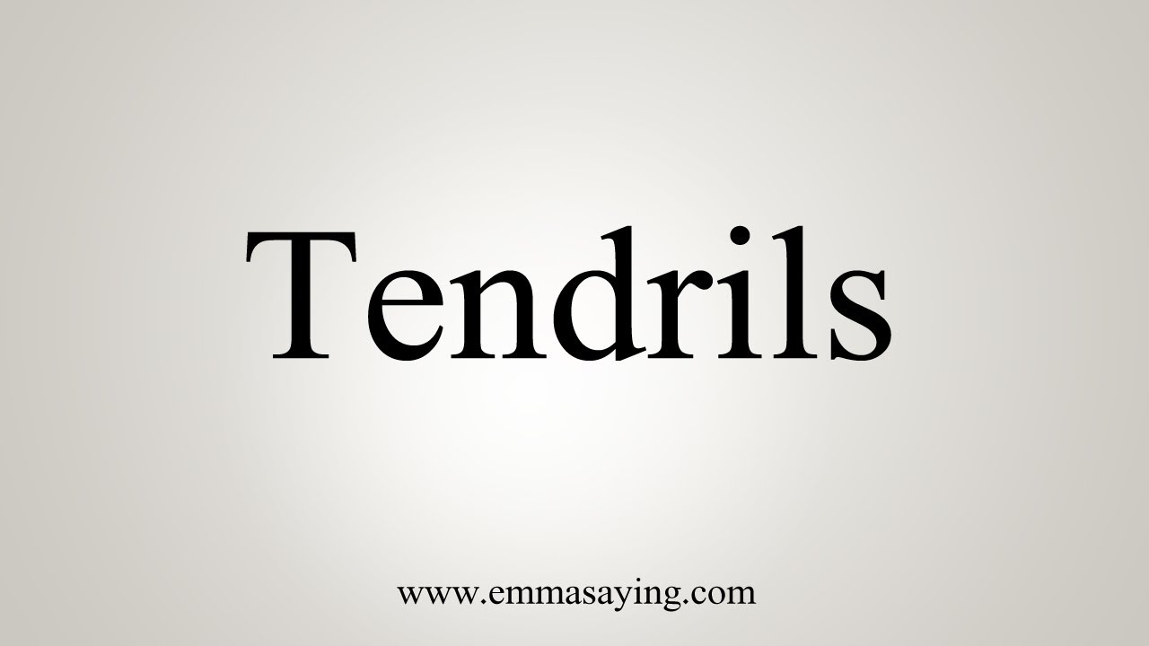 How To Say Tendrils - YouTube