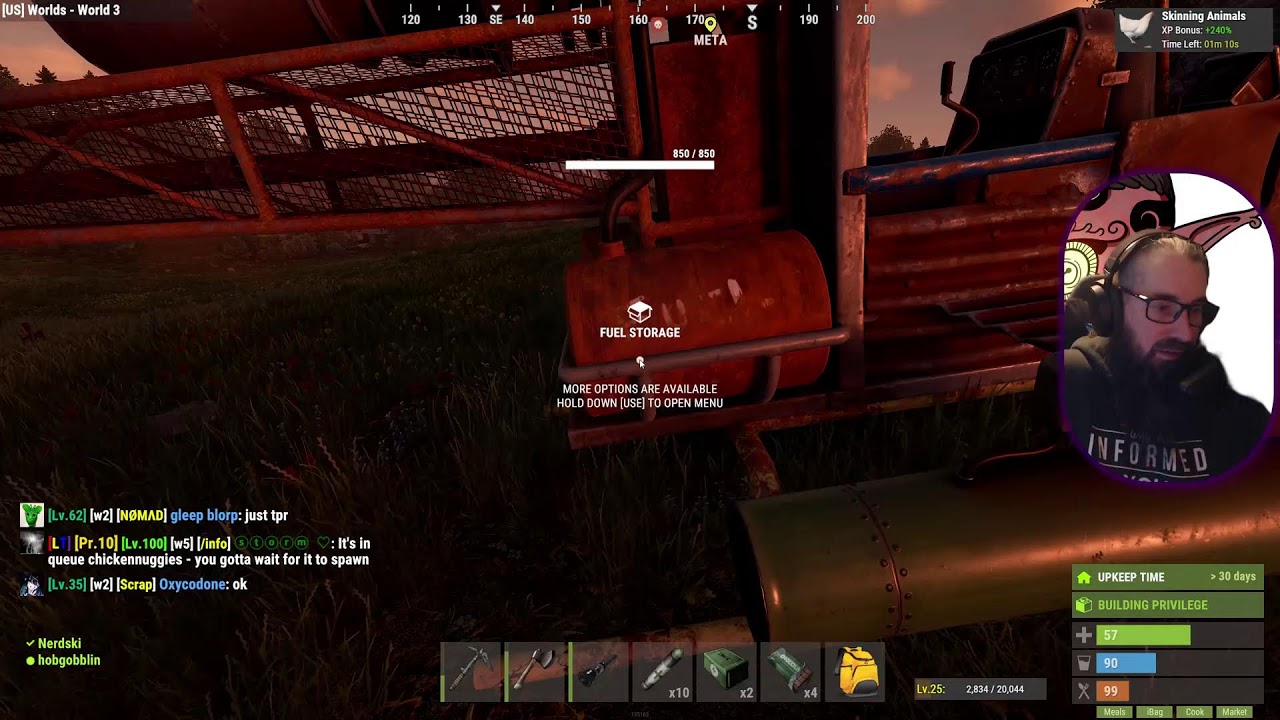 Not as sweaty, PVE Rust. Checking out the modded Brits PVE Worlds ...