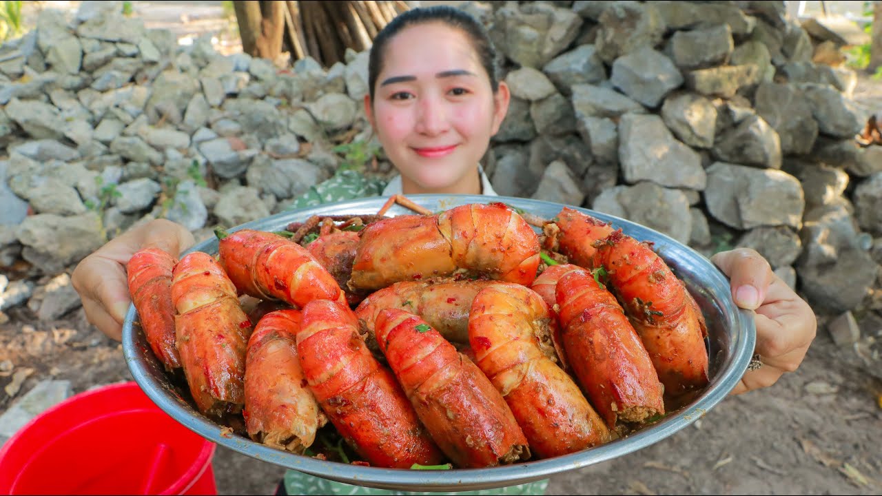 Yummy river prawn cooking style - River prawn food recipe - Yummy ...