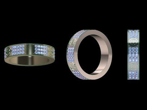 How to make cartier Leve Ring/Cartier Diamond gold Engagement Ring ...