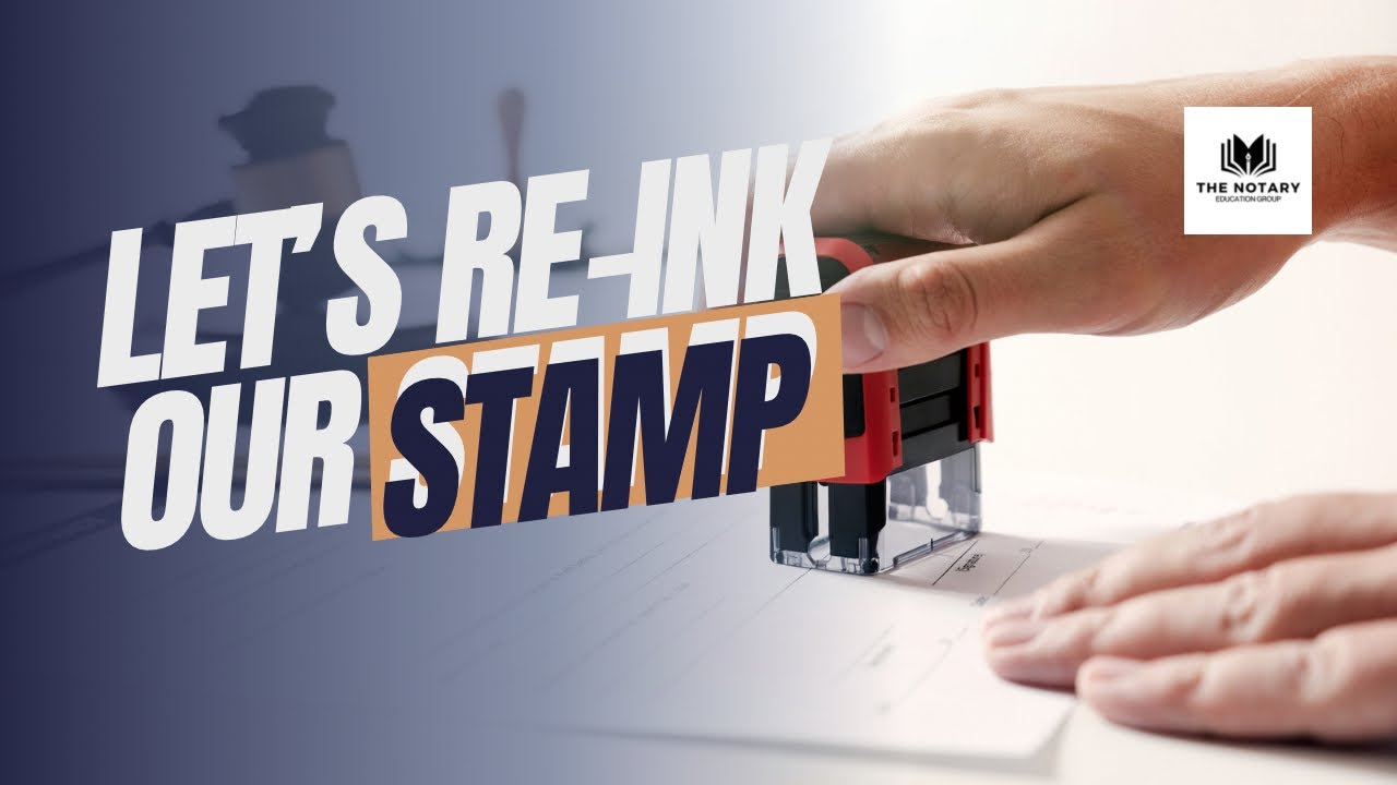 Keeping Your Notary Stamp Fresh: Re-Ink it - YouTube