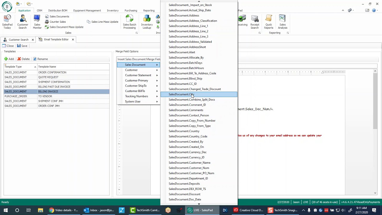 Email Template in SalesPad - YouTube