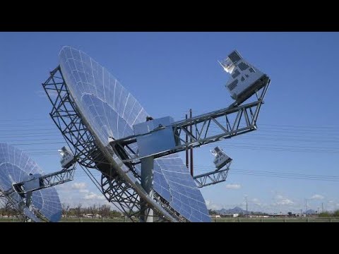 solar powered stirling engine generator - YouTube