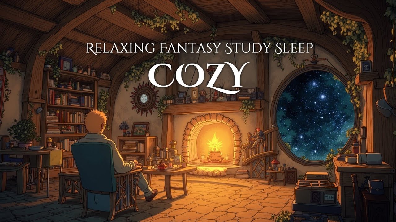 Cozy Hobbit Hole | Fantasy Ambient Music & Starry Night - YouTube