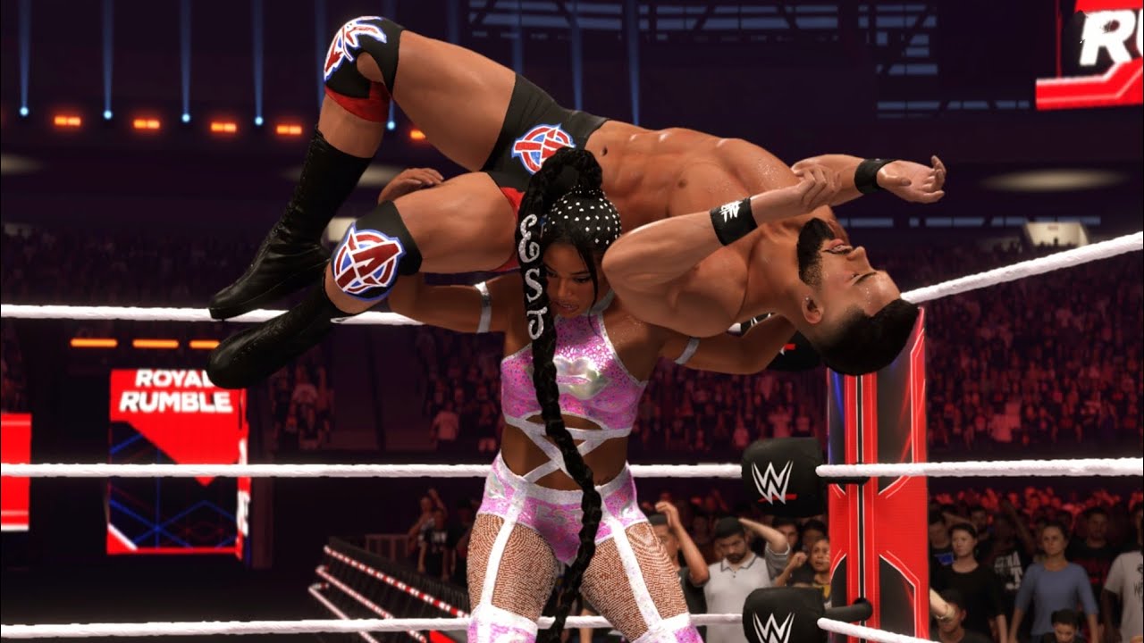 (WWE 2K24) Reverse Ryona - Bianca Belair Manhandles Austin Theory - YouTube