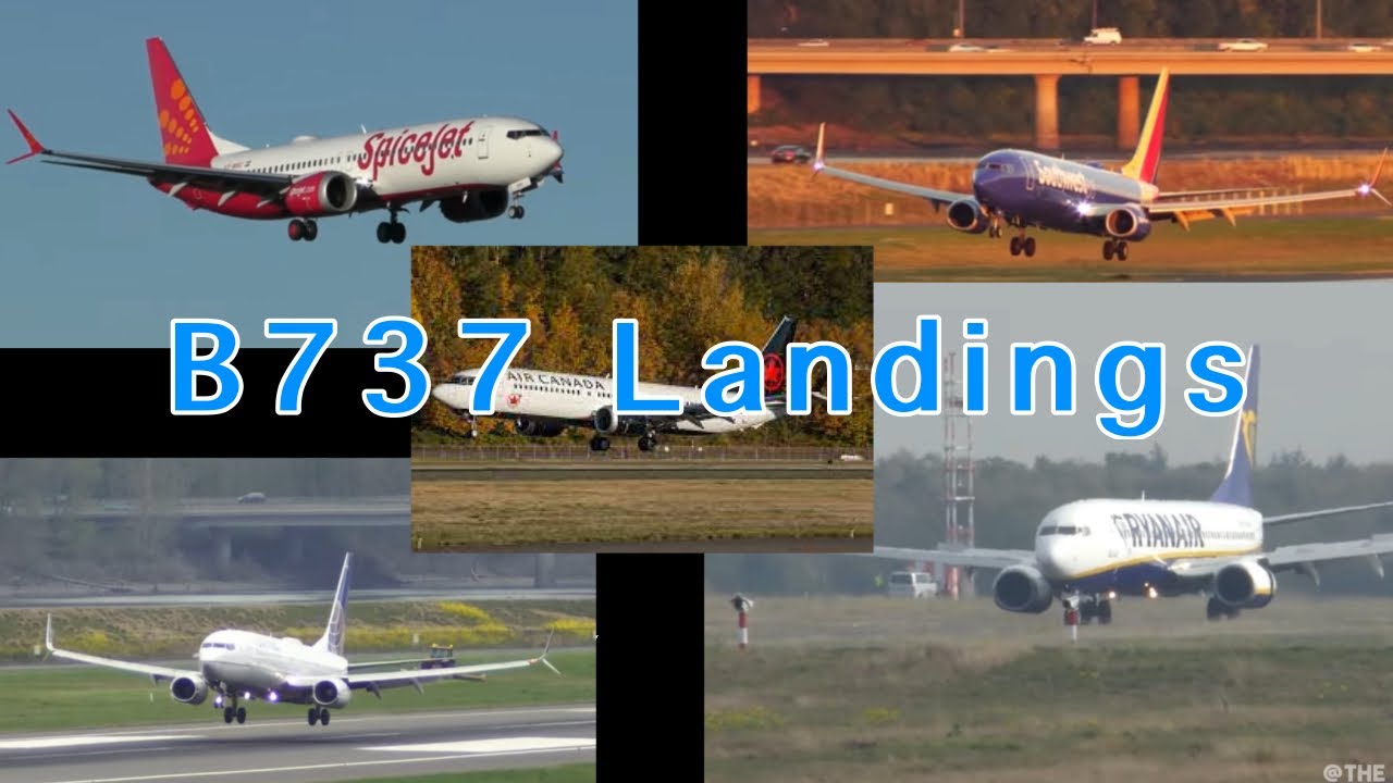 B737 Landing Compilation ️ - YouTube