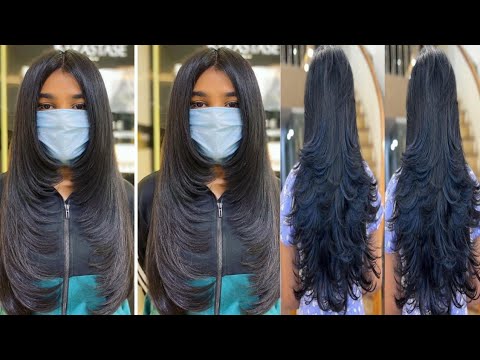 How Feather Hair Cut कैसे करे / front layer, forward graduation hair ...