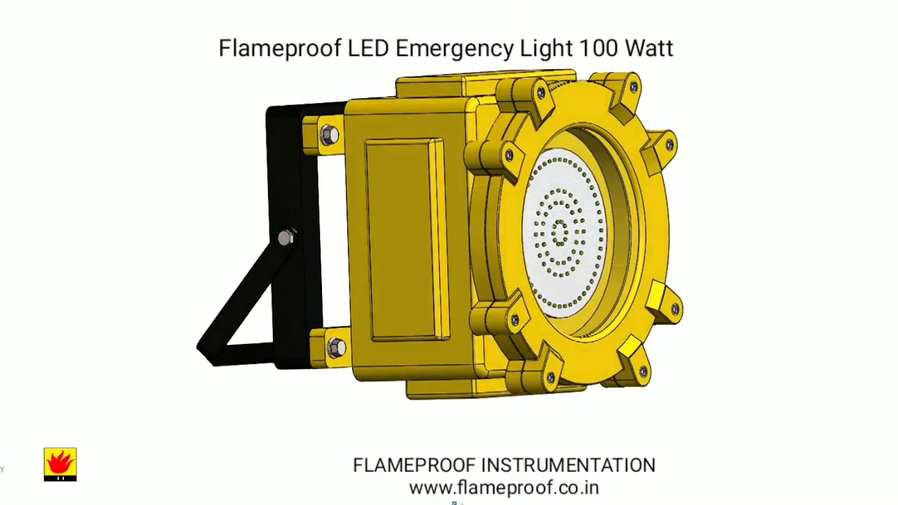 Flameproof LED Emergency Light 100 Watt - YouTube
