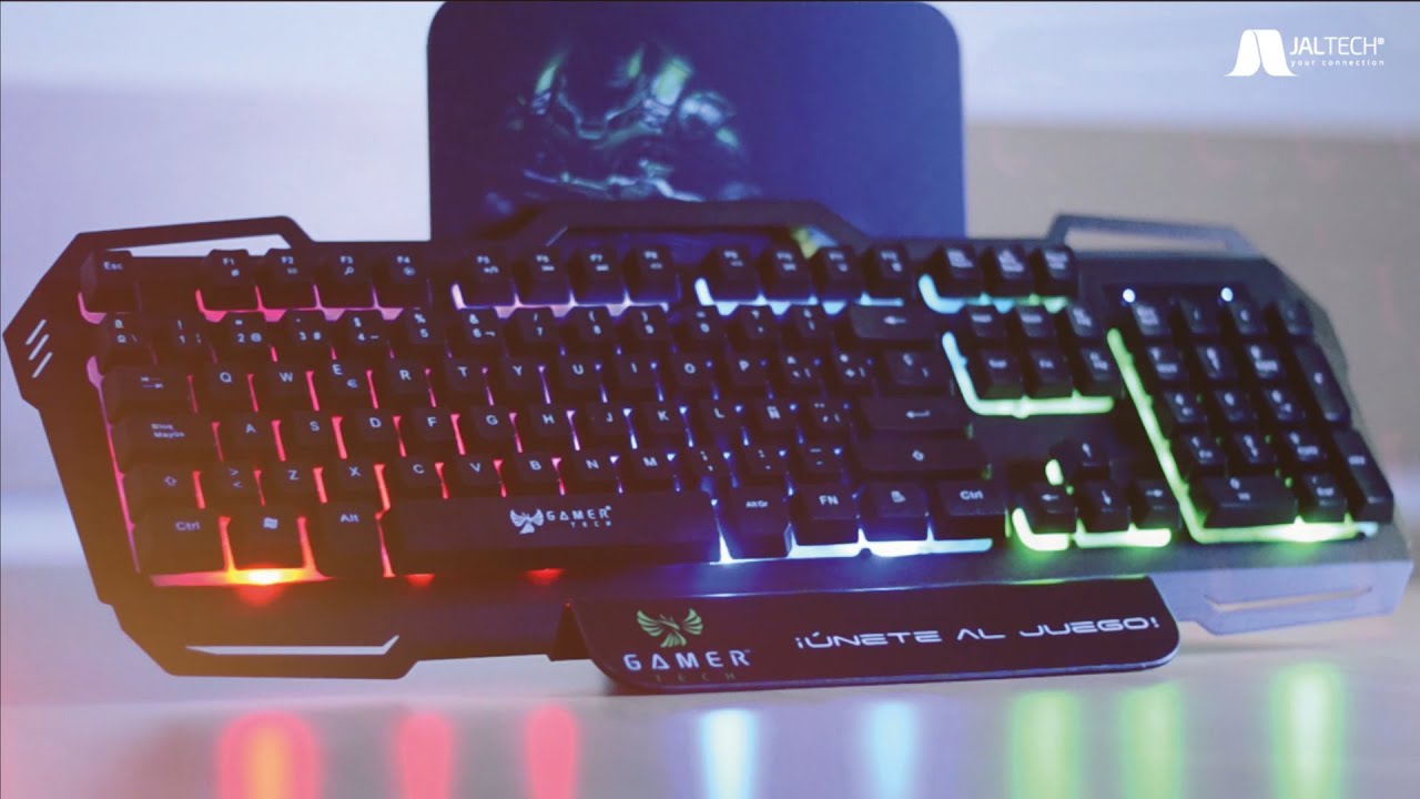 TECLADO USB GAMER TECH GT400T 10901 GT400T - YouTube