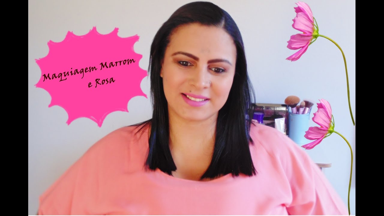 TUTORIAL DE MAQUIAGEM em tons de MARRON e ROSA - YouTube