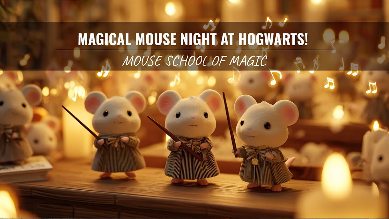 Magical Mouse Night at Hogwarts | Cozy Fantasy Animation with Wizard ...