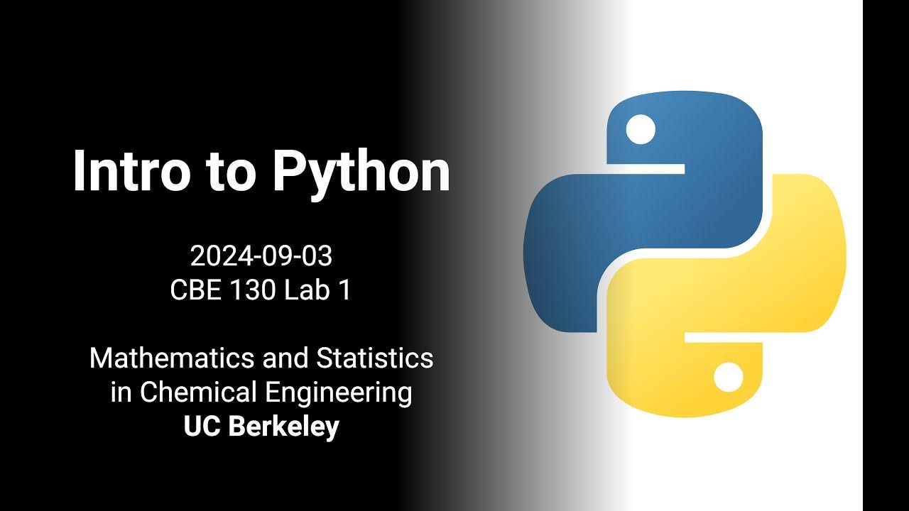 CHMENG 130 Lab 1: Intro to Python - YouTube