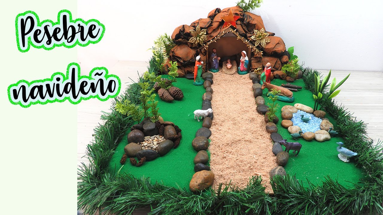 HERMOSO PESEBRE NAVIDEÑO / Nacimiento de Jesús - YouTube