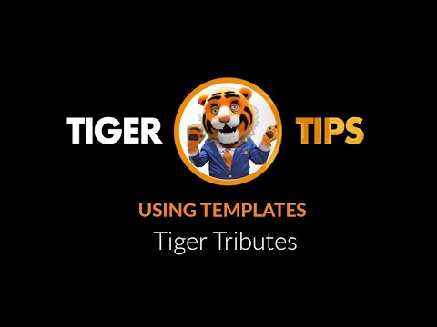 PageTiger - TigerTribute Templates - YouTube
