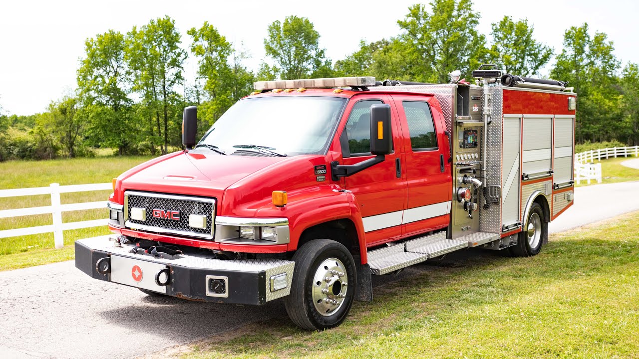 13088 - Crimson GMC Commercial Midi Pumper - YouTube