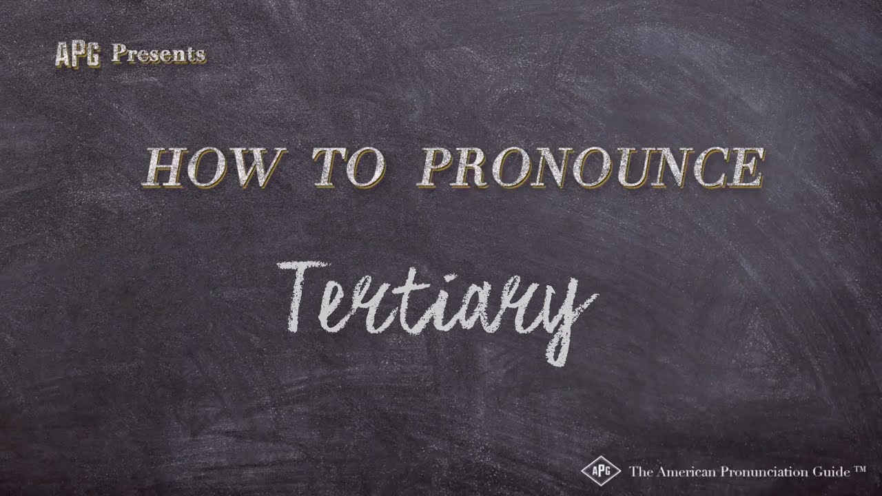 How to Pronounce Tertiary (Real Life Examples!) - YouTube