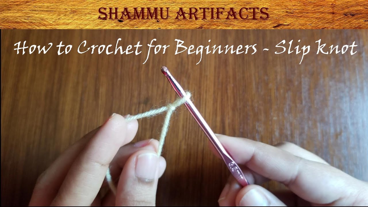 How To Crochet For Beginners - Lesson#1 - Slip Knot - YouTube