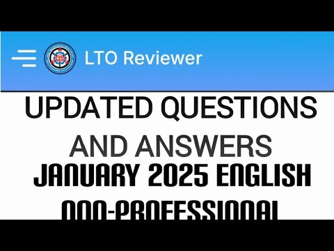 LTO EXAM REVIEWER NON-PROF (ENGLISH) #ltoexam #ltoexamreviewer # ...