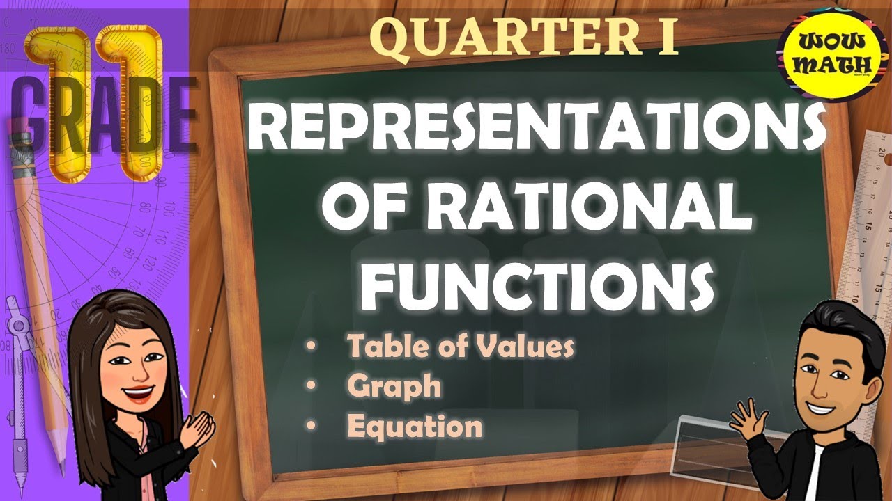 REPRESENTATIONS OF RATIONAL FUNCTIONS GRADE 11 GENERAL MATHEMATICS REPRESENTATIONS OF RATIONAL FUNCTIONS GRADE 11 GENERAL MATHEMATICS