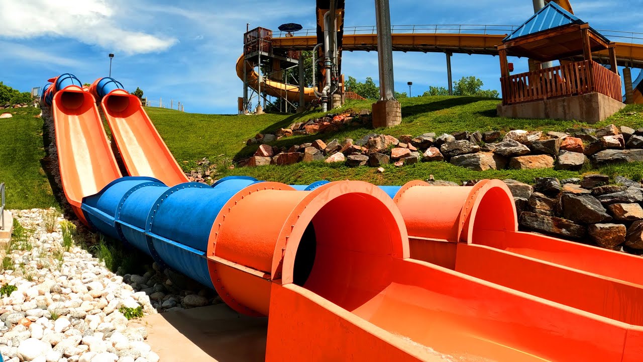 Foothill Falls - Super Fast Tube Water Slides at Water World - YouTube