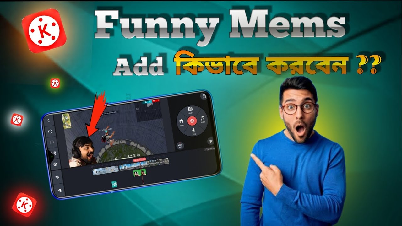 How To Add Funny Clips In YouTube Videos | Funny Memes || Kinemaster ...