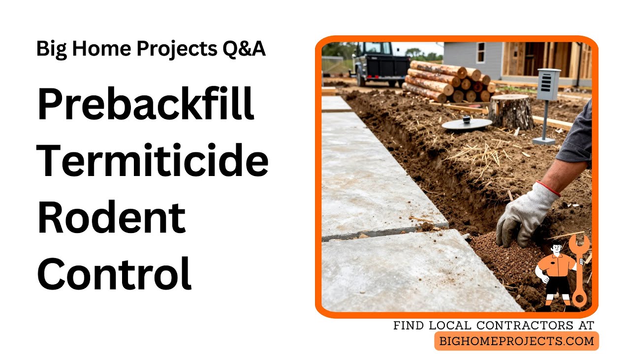 Termiticide Prebackfill Grading Rodent Control Techniques - YouTube
