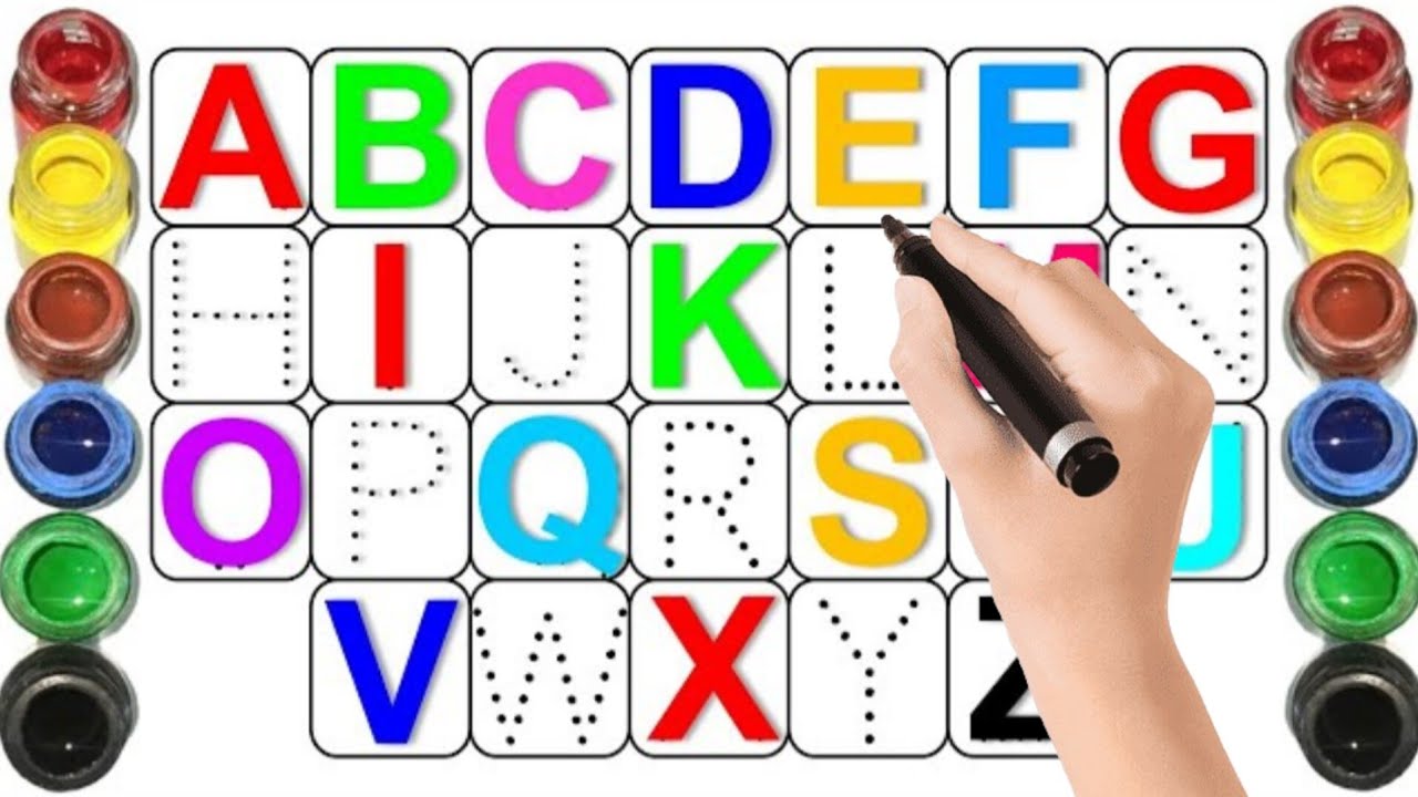 Alphabets Writing A to Z, Numbers writing 1-10, A for Apple 🍎, ABC song ...