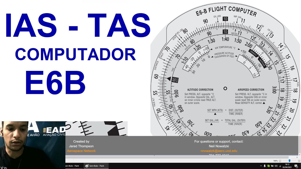 Conversão de VI (IAS) para VA (TAS) no Computador de Voo E6B. Cmte ...