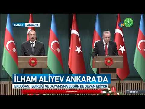 Recep Tayyip Erdoğan ve İlham Aliyev Ortak Basın Toplantısı Düzenledi