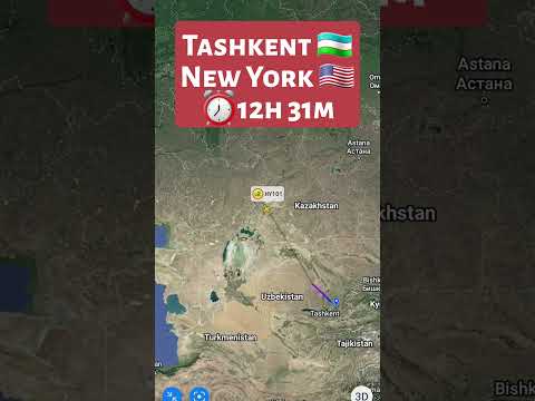Flight ✈ Timeline UZB 101 🇺🇿 Tashkent (TAS) - 🇺🇸 New York (JFK)