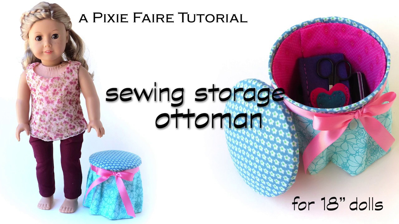 How To Make A Storage Ottoman For 18 Inch Dolls Like American Girl ...