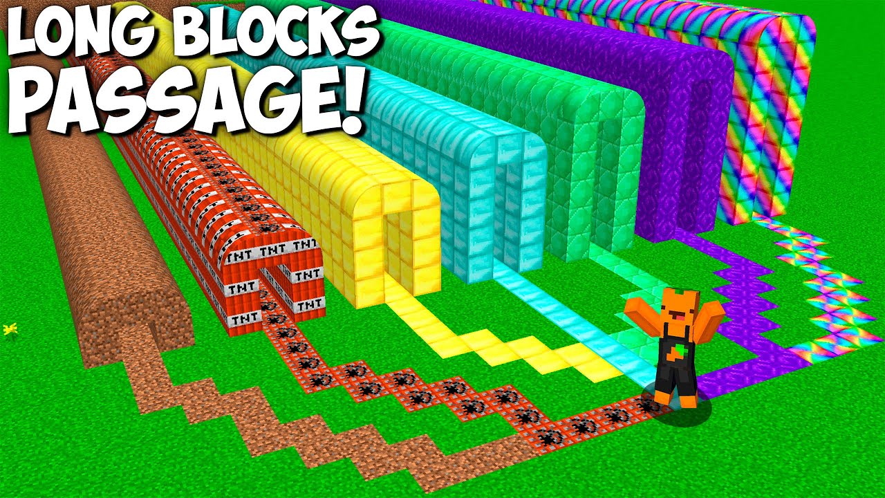 Where do THESE LONG BLOCKS TUNNELS LEAD in Minecraft ? NEW SECRET ...