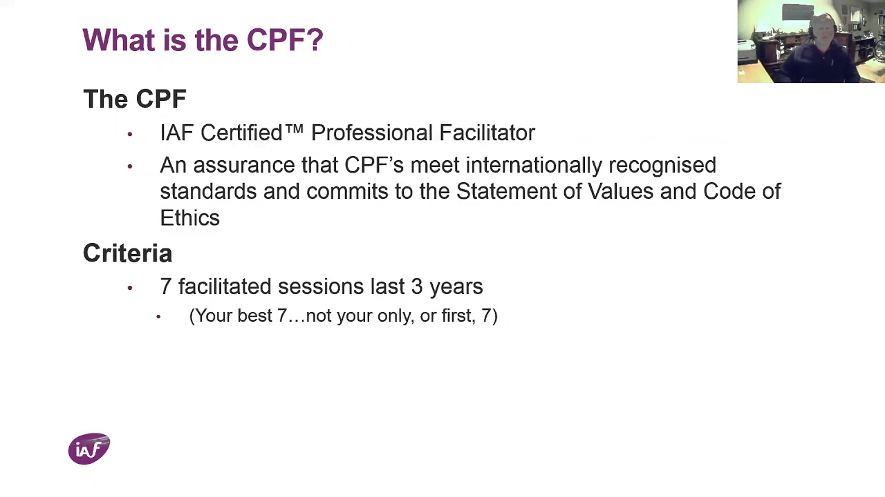 Webinar: What's involved in attaining the CPF accreditation - YouTube