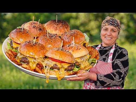 Grandma’s Secret Chicken Burger Recipe | Rustic Village Cooking