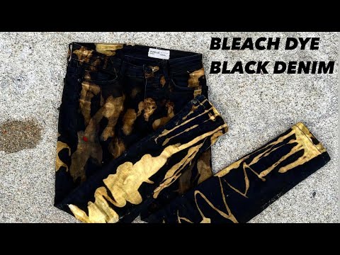 CUSTOM BLEACH DYE DENIM JEANS - YouTube