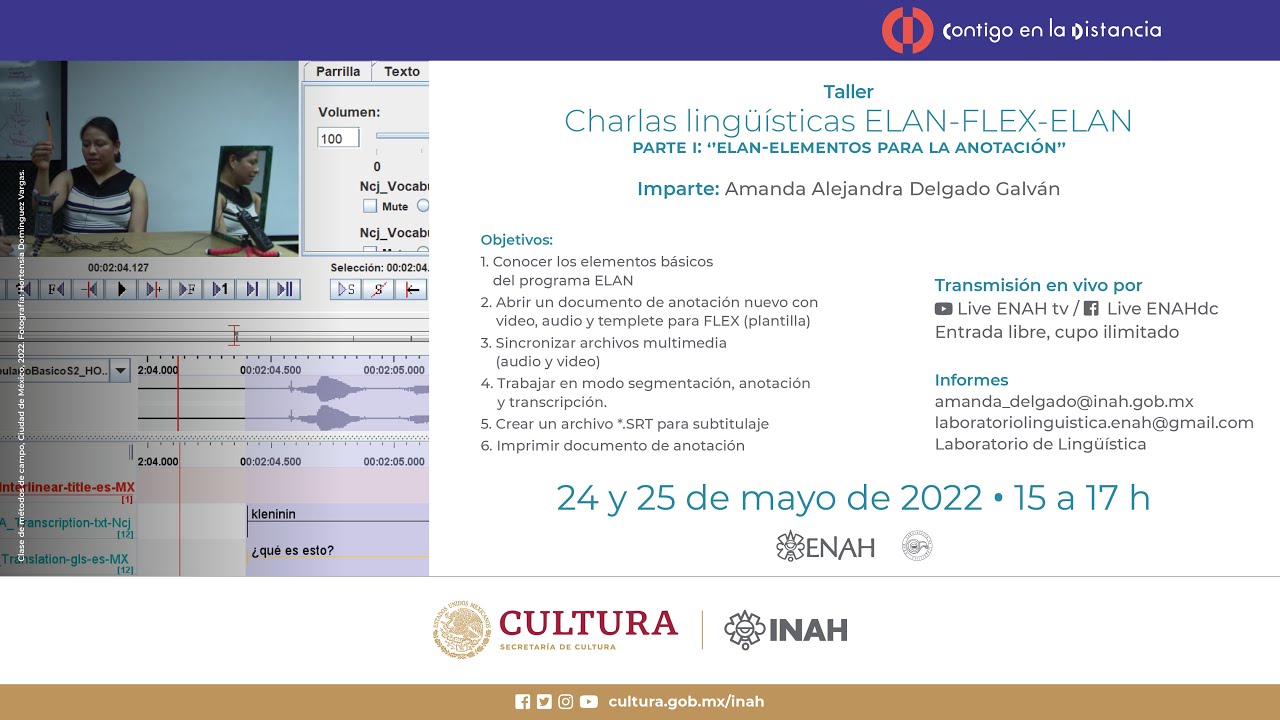 Taller ELAN-FLEX-ELAN. Parte I: ELAN-Elementos para la Anotación (2) - YouTube