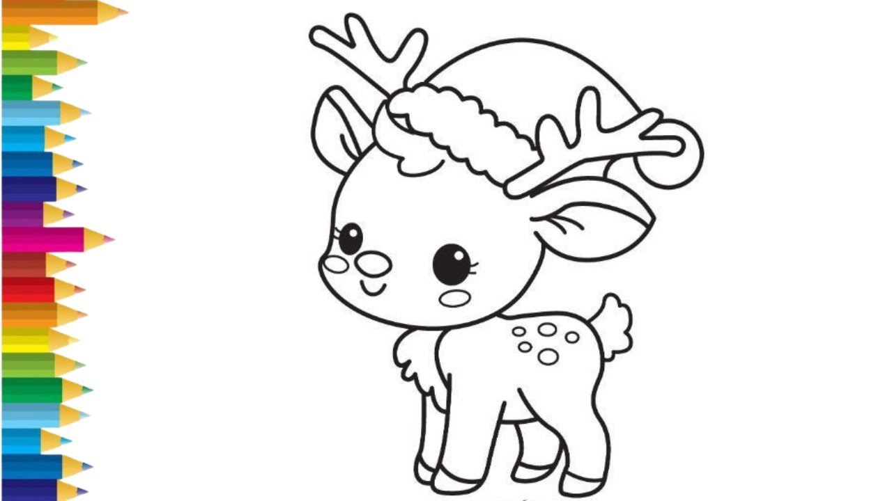 How to Draw a Cute Reindeer (Easy Christmas Art Tutorial) #reindeer ...