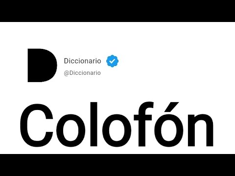 Colofón Significado En Español - YouTube