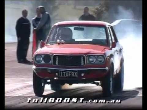 Mazda RX3 rotary 13B turbo 1TUFRX drag - YouTube