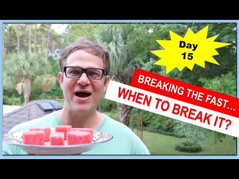 How to know when to break a water fast? Day 15 (32 Pounds) Listening to ...