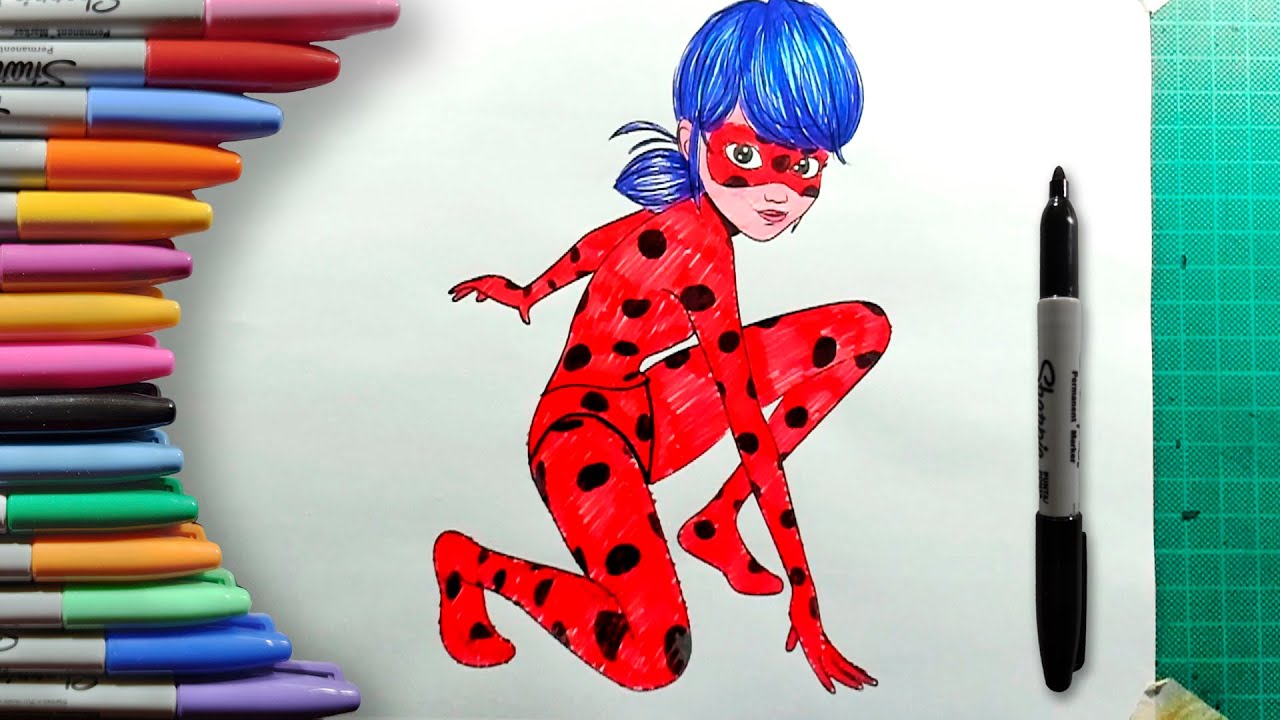 Cómo Dibujar y Colorear a Ladybug Paso a Paso Fácil para Niños y ...