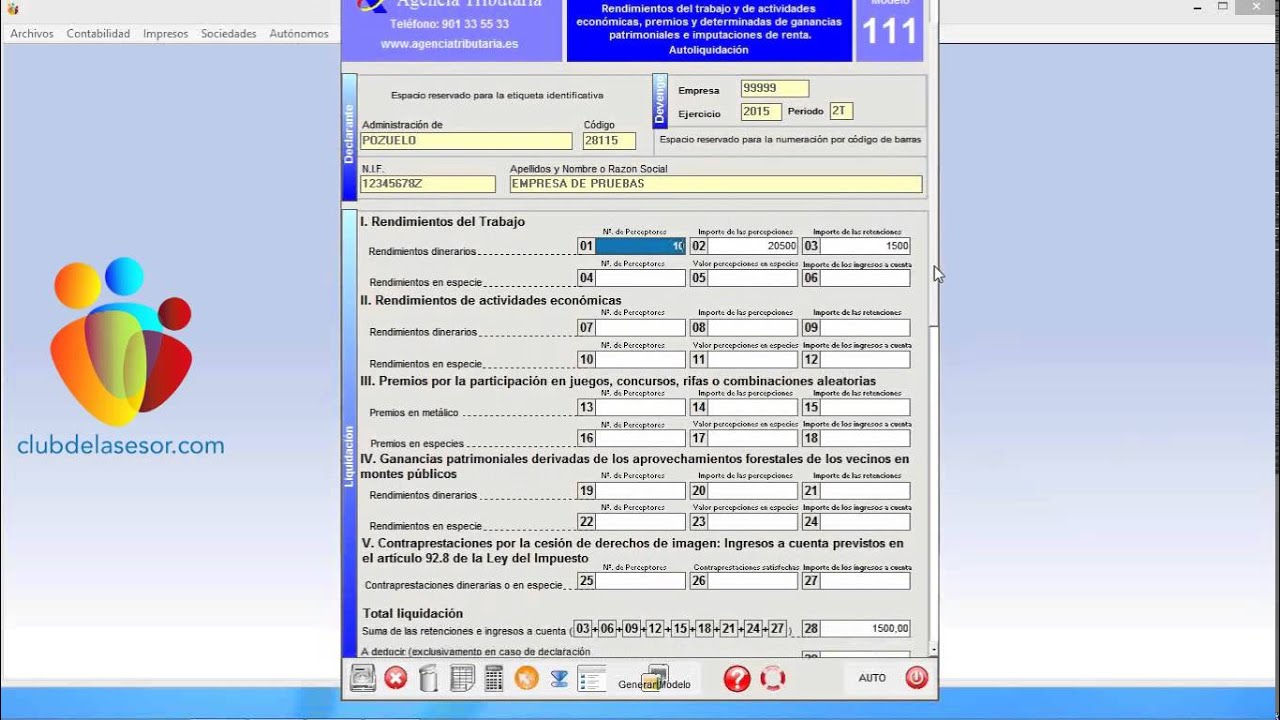 modelo 111 Agencia Tributaria - YouTube