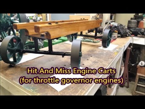 Hit And Miss Engine shop built carts trolleys wagons - YouTube