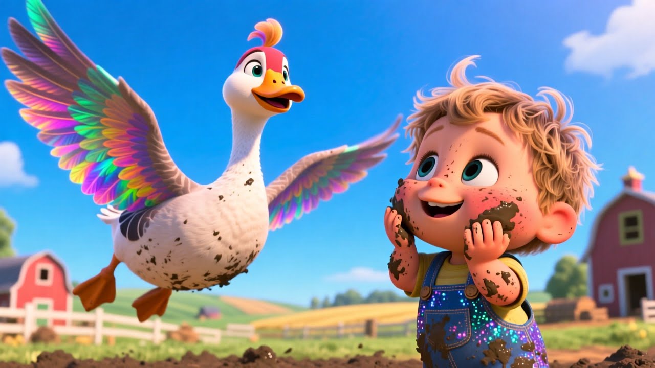 Goose’s Sunny Tractor 🚜☀️ Farm Song for Kids | Learn Vehicles & Animals ...
