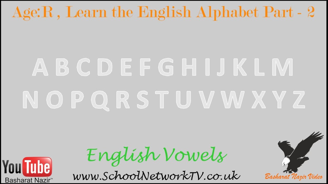 VID698 Age; Reception, Learn the English alphabet Part 2 Version 2 ...