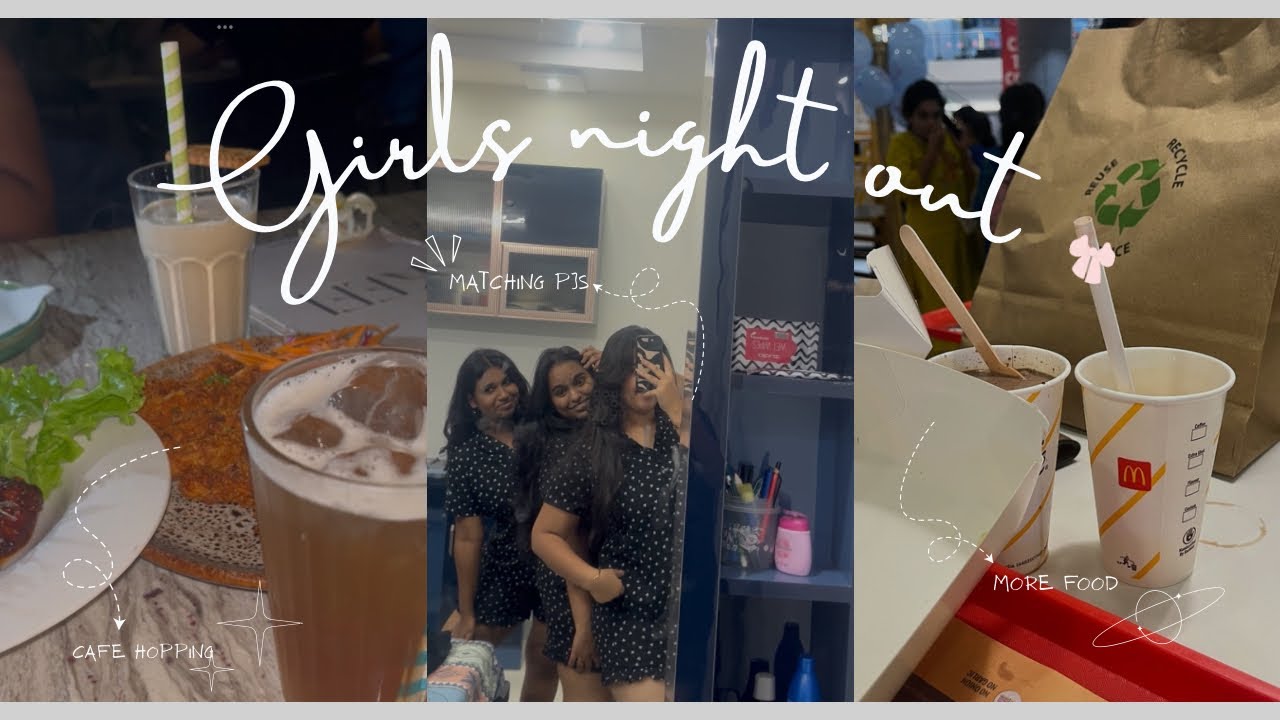 Girls night out 🎀+ cafe hopping 🍧+cooking ramen at midnight 🍜 - YouTube