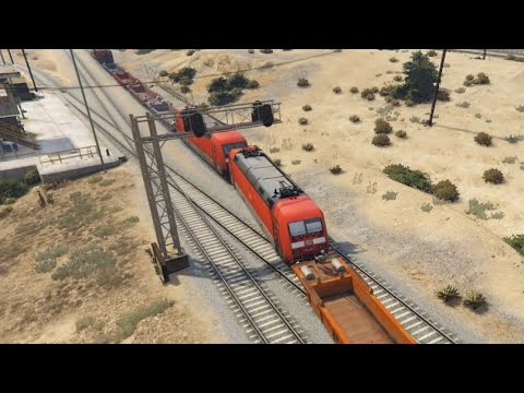 Train Crash GTA 5 Train On Highway vs Real Life Trains - YouTube