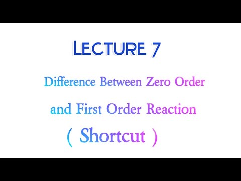 Difference between zero order and 1st order Reaction | Shortcuts of 1st ...